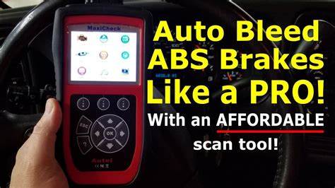 Bleeding Abs Brakes With Scan Tool | Brake Bleeder